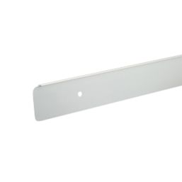 Unika Worktop Edging End Cap Brushed Silver 630mm x 40mm - Screwfix