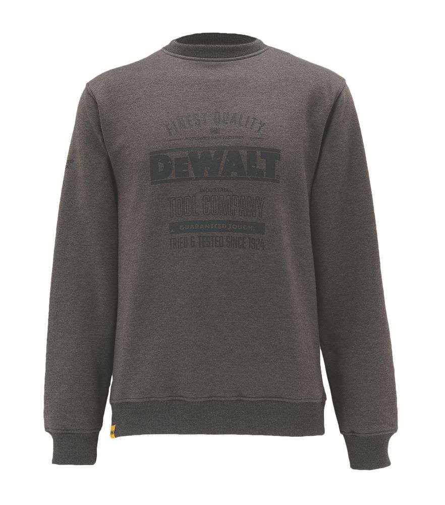 DEWALT Delaware Sweatshirt Grey Marl Large 41-43" Chest - Screwfix