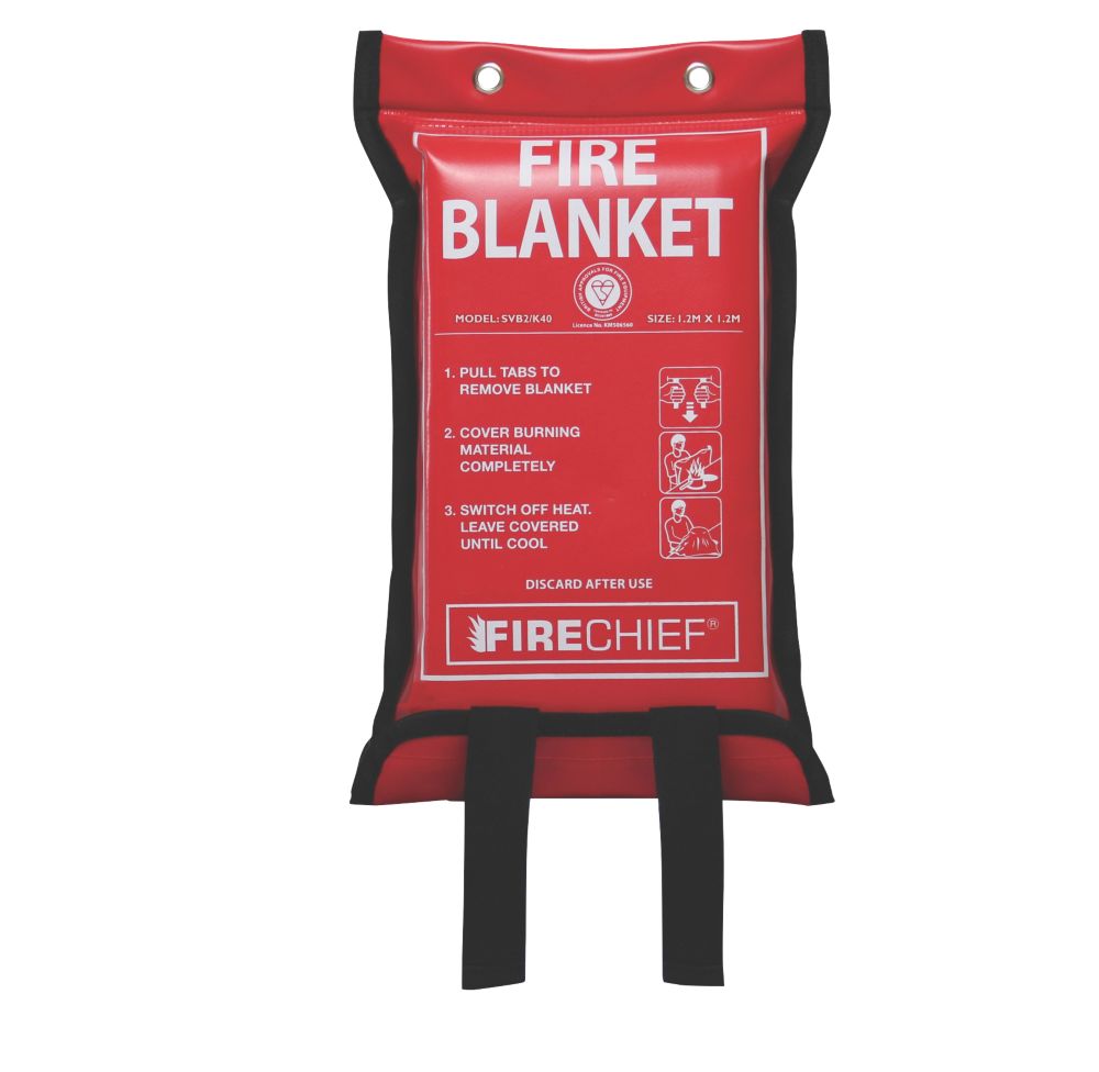 Firechief Fire Blanket with Soft Case 1.2m x 1.2m - Screwfix