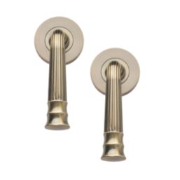 Designer Levers Whitby Lever on Rose Door Handle Pair Antique Brass ...