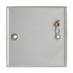 Contactum iConic 1-Gang Blanking Plate Brushed Steel - Screwfix