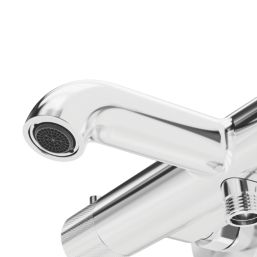 Swirl Melba Exposed Dual Outlet Thermostatic Chrome Bath Shower Mixer ...