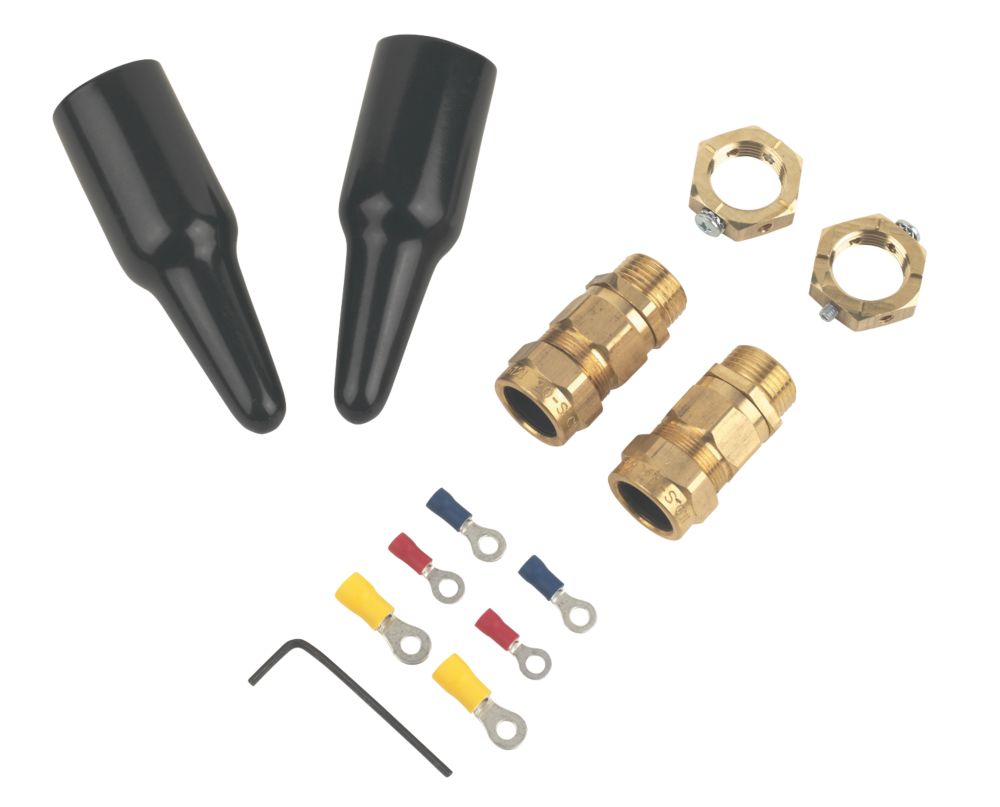 Tauras Brass External Gland Kit 20mm 2 Pack - Screwfix