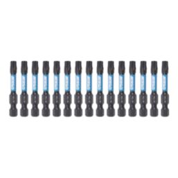Erbauer 1/4" 50mm Hex Shank TX30 Screwdriver Bits 15 Pack - Screwfix