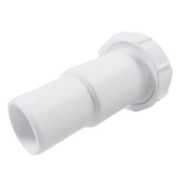 Flomasta Push-Fit Flexible Waste Pipe White 40mm x 330 - 570mm - Screwfix