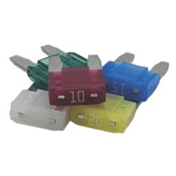 Pearl Consumables Assorted Mini Blade Auto Fuses 10-30A 5 Pieces - Screwfix