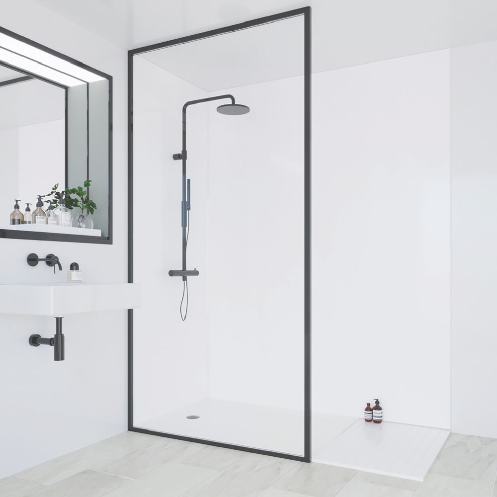 Multipanel Hydrolock Bathroom Waterproof Wall Panel Gloss Natural White ...