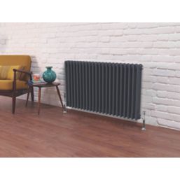 Acova 600mm x 1226mm 5403BTU Blue Night Horizontal 3 Column Radiator ...