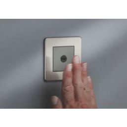 Knightsbridge Touchless 2.1A 1-Way Modular Light Switch Grey with Black ...
