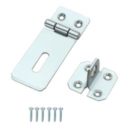 Smith & Locke Hasp & Staple Silver Zinc-Plated 90mm - Screwfix