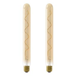 Calex Flex Gold E27 T32 LED Light Bulb 250lm 3.8W 2 Pack - Screwfix