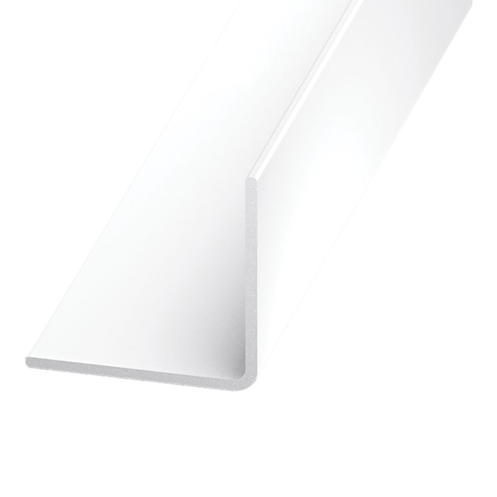 Essentials White Corner Profile 1m x 10mm x 10mm - Screwfix
