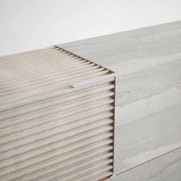 Homelux 9mm Straight Aluminium Tile Trim Pewter 2.5m - Screwfix