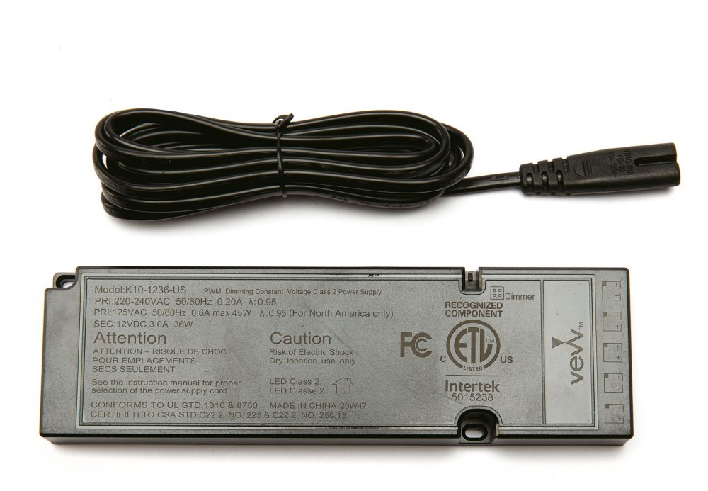 VEW 12V Constant Voltage LED Driver 36W - Screwfix