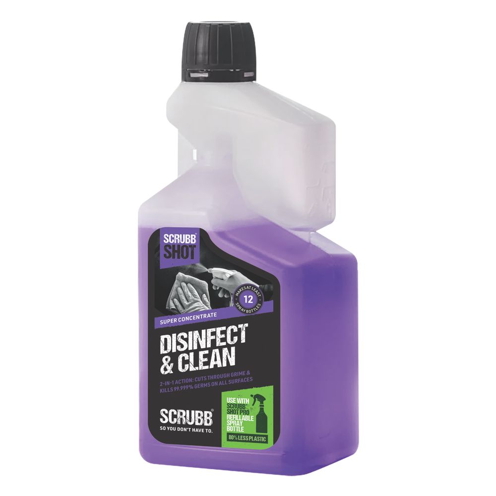 Scrubb Shot Super Concentrate Disinfectant & Cleaner 500ml - Screwfix