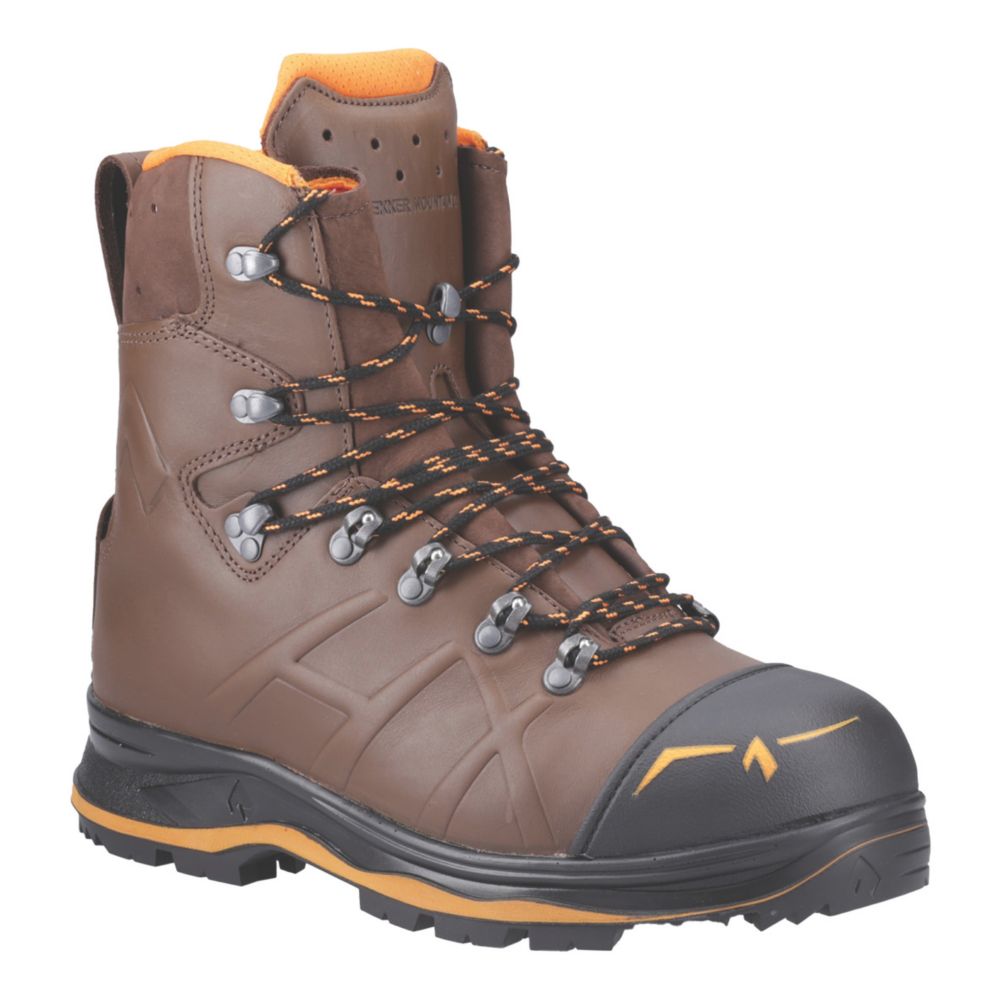 Haix Trekker Mountain 2.0 Size 8 Brown Steel Toe Cap Safety Boots ...