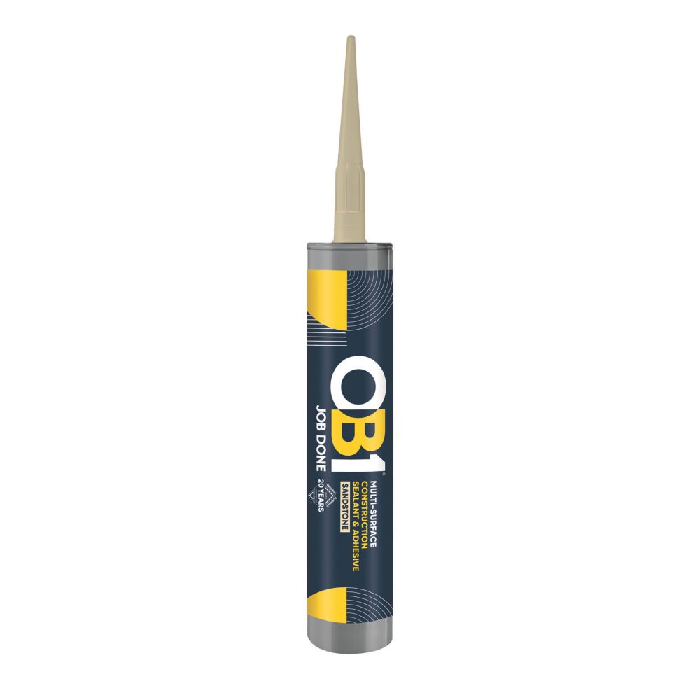 OB1 Multi-Surface Construction Sealant & Adhesive Sandstone 290ml - Screwfix