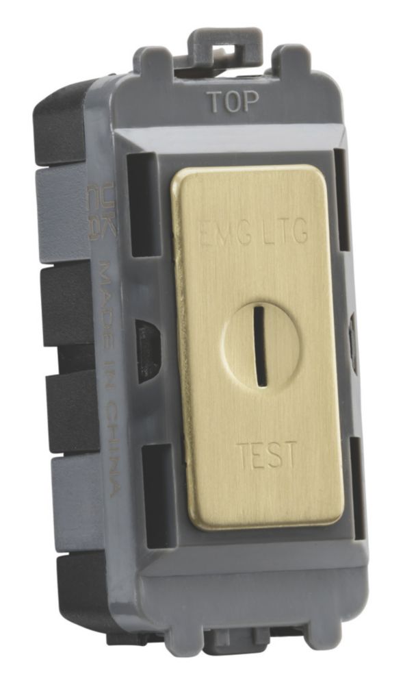 Knightsbridge 20AX Grid SP Emergency Lighting Test Key Switch Brushed ...