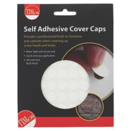 Timco 13mm 112 Pack White Gloss Screw Cover Stickers - Screwfix