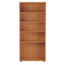 TC Group 4-Shelf Bookcase Beech 800mm x 1800mm - Screwfix
