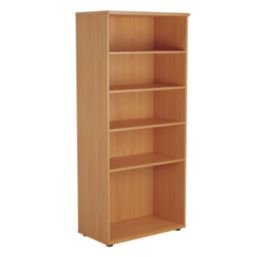 TC Group 4-Shelf Bookcase Beech 800mm x 1800mm - Screwfix