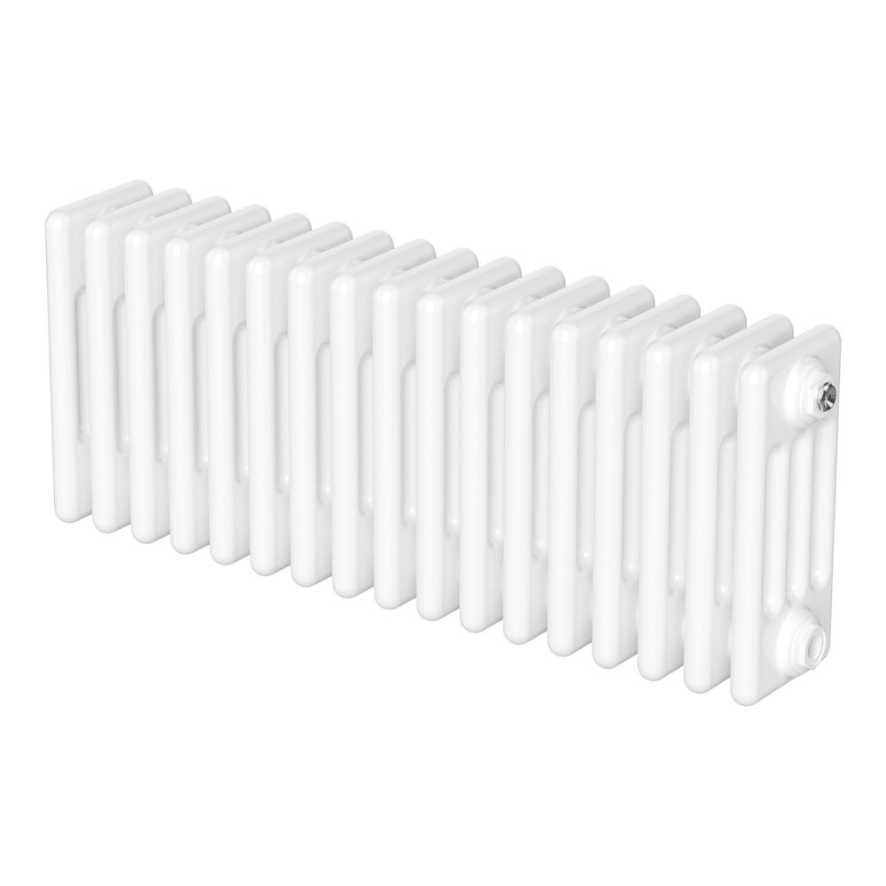 Flomasta 300mm x 785mm 2313BTU White Horizontal 4 Column Radiator ...