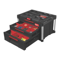 Milwaukee Packout 2 + 1 Drawer Tool Box 16.2" - Screwfix