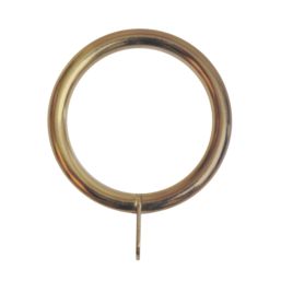 Renaissance Antique Brass Metal Curtain Rings 19mm 6 Pack - Screwfix