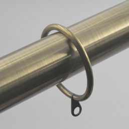 Renaissance Antique Brass Metal Curtain Rings 19mm 6 Pack - Screwfix
