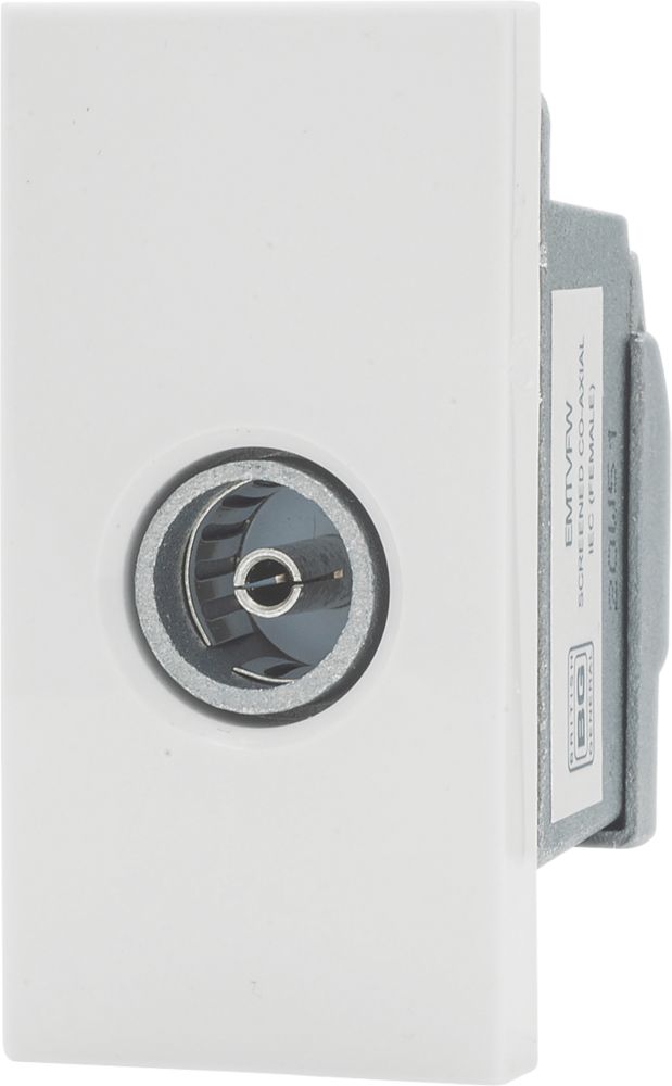 British General Modular Coaxial TV / FM / DAB Return Socket White ...
