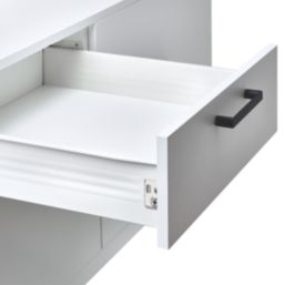 Essentials White Side Fix Drawer Runners 400mm 2 Piece Set - Screwfix