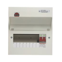 Wylex 10-Module 8-Way Part-Populated Main Switch Consumer Unit - Screwfix