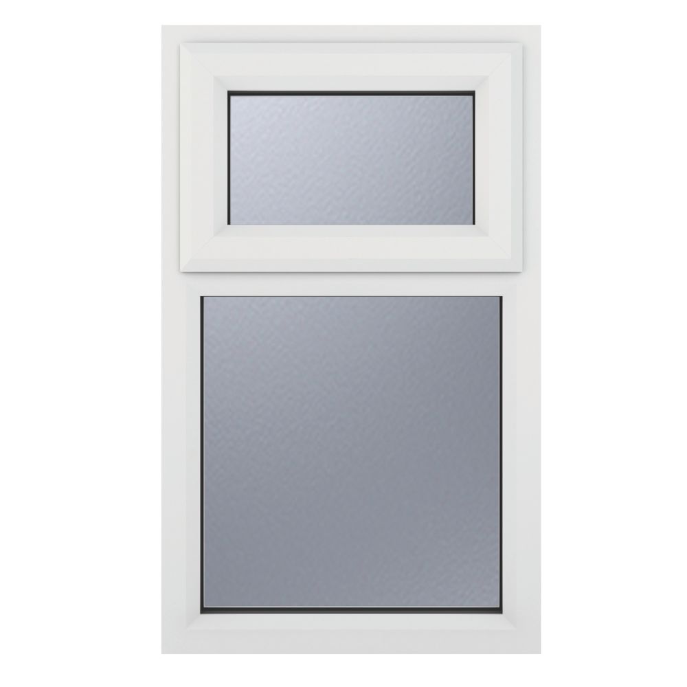 Crystal Top Opening Double-Glazed Casement White uPVC Window 610 x ...