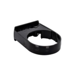 FloPlast Mini Line Round Pipe Clips Black 50mm 10 Pack - Screwfix