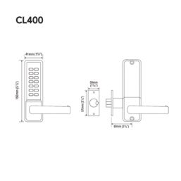 Codelocks Medium Duty Push-Button Lock 58mm Stainless Steel - Screwfix