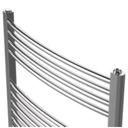 Blyss 700mm x 600mm 859BTU Chrome Curved Towel Radiator - Screwfix