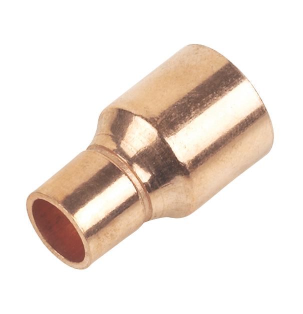 Flomasta Copper End Feed Fitting Reducers F 8mm x M 15mm 2 Pack - Screwfix
