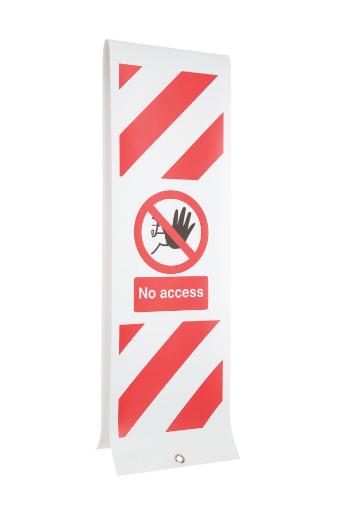 Essentials "No Access" Eyelet Sign 1885mm x 300mm - Screwfix