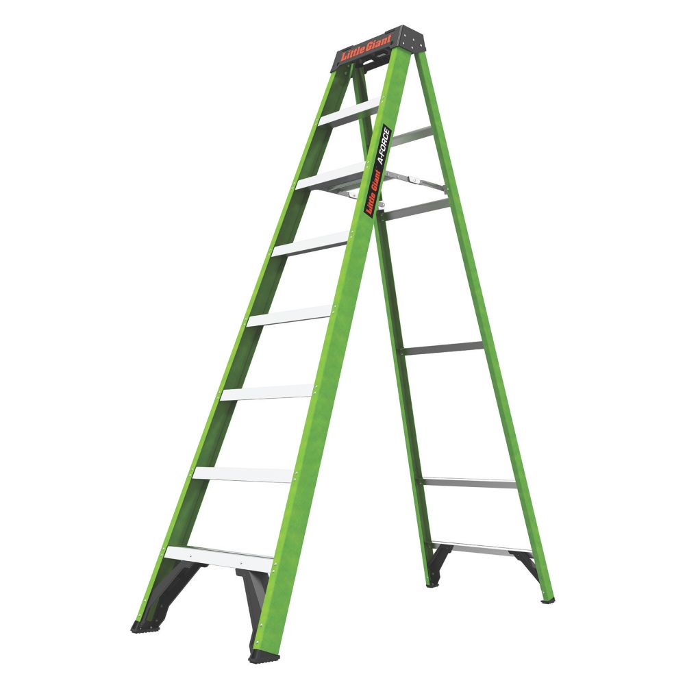 Little Giant Fibreglass 2.28m 8 Step Swingback A Frame Step Ladder ...
