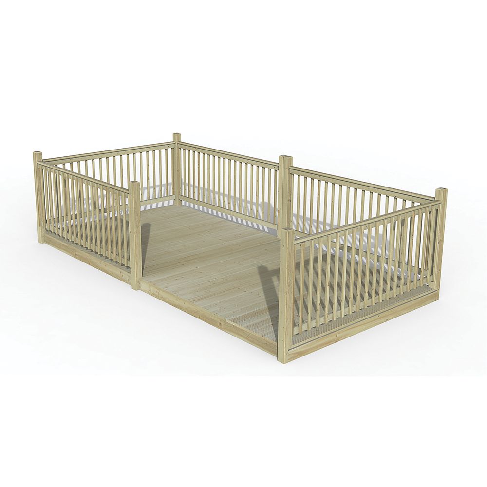Forest Ultima Decking Kit with 5 x Balustrades 2.4m x 4.8m - Screwfix