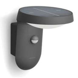 Philips Tyla Outdoor LED Solar Wall Light With PIR Sensor Anthracite ...