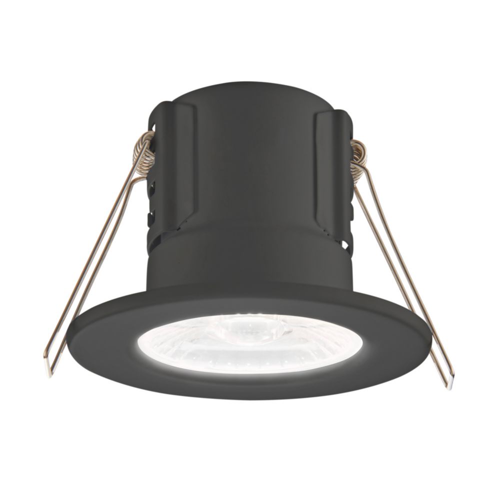 Saxby CosmosEco V3 Fixed Fire Rated LED Recessed Downlight Black 6W ...