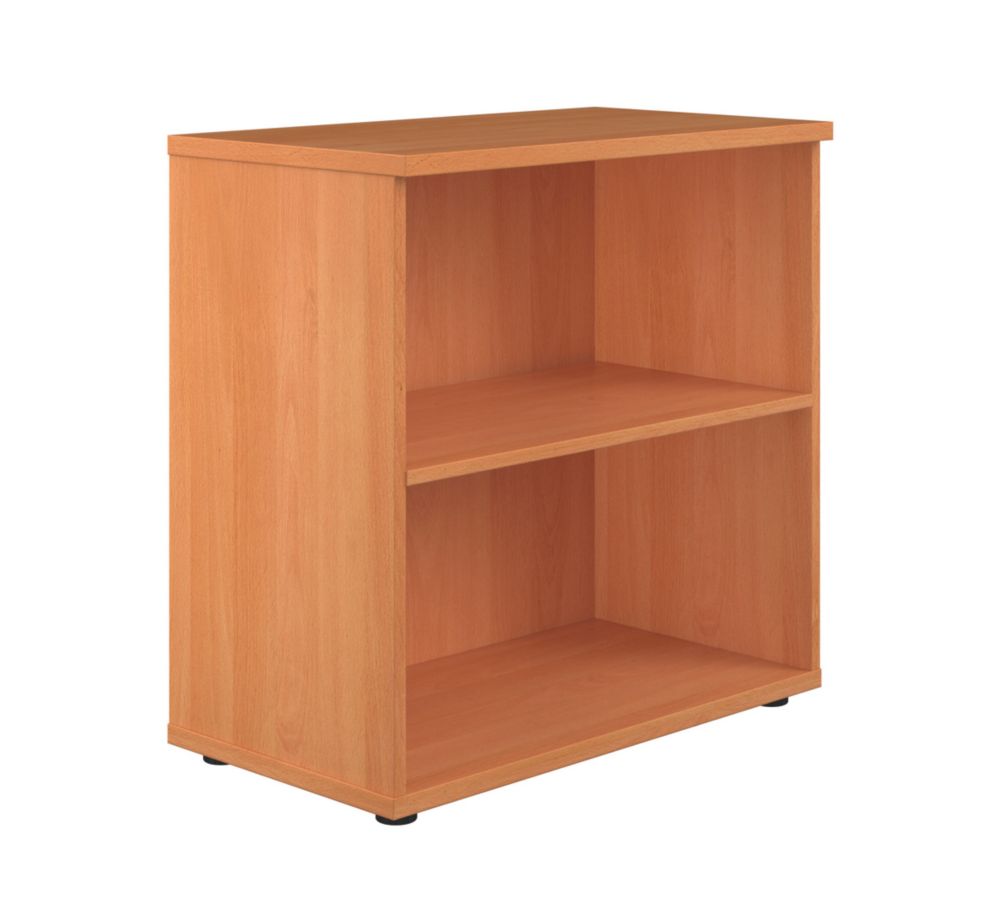 TC Group 1-Shelf Bookcase Beech 800mm x 730mm - Screwfix