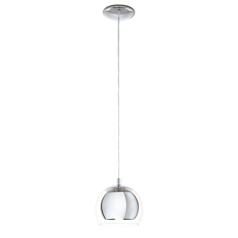 Eglo Rocamar Single Pendant Light Chrome - Screwfix