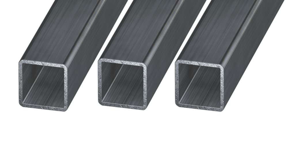 Essentials Black Tube 2.5m x 16mm x 16mm 3 Pack - Screwfix