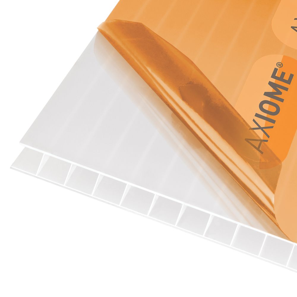Axiome Twinwall Polycarbonate Sheet Opal 690mm x 10mm x 3000mm - Screwfix