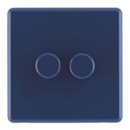 Arlec 2-Gang 2-Way LED Dimmer Switch Blue - Screwfix