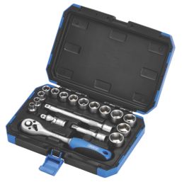 Draper 3/8" Drive Metric Socket Set 18 Pieces - Screwfix