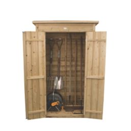Forest 3' x 1' 6" (Nominal) Pent Overlap Timber Garden Store - Screwfix