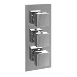 ETAL Diamond Rear-Fed Concealed Polished Chrome Thermostatic Bar Mixer ...